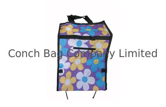 Lightweight portable fold away shopping trolley bag with polyester Handle