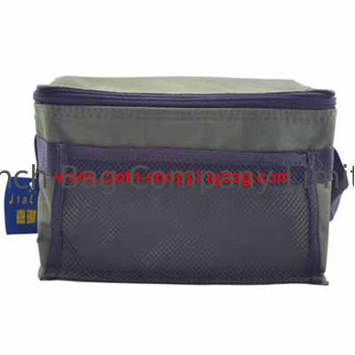 Dark green durable built cooler bag for man , insulated lunch bag