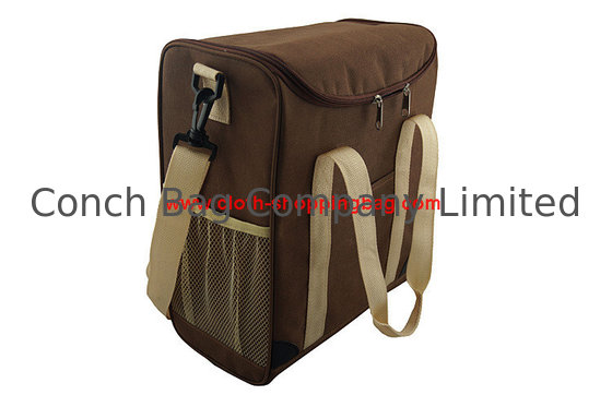 Customized large brown built lunch bag with insulated foil lining