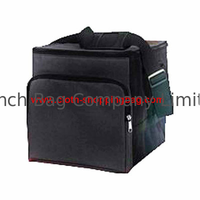 Waterproof black built lunch bag bag for takeouts , insulated cooler bags