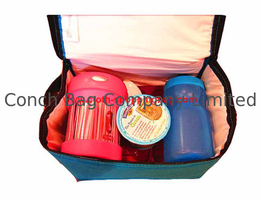 Waterproof black built lunch bag bag for takeouts , insulated cooler bags