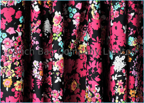 Flower Print Fabric / Matt Nylon Lycra Printed Spandex Fabric  1.5m*220gsm