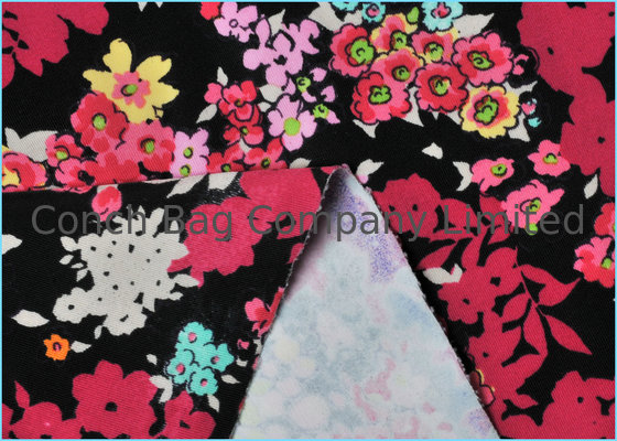 Flower Print Fabric / Matt Nylon Lycra Printed Spandex Fabric  1.5m*220gsm