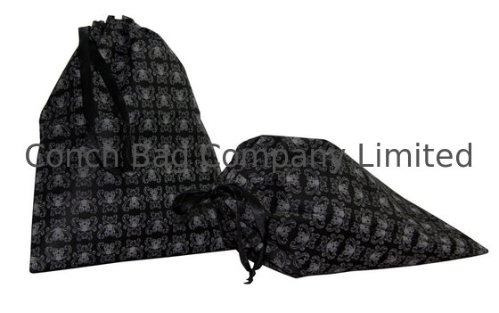 Black Eyelet Reusable Carrier Bags Non Woven Fabric