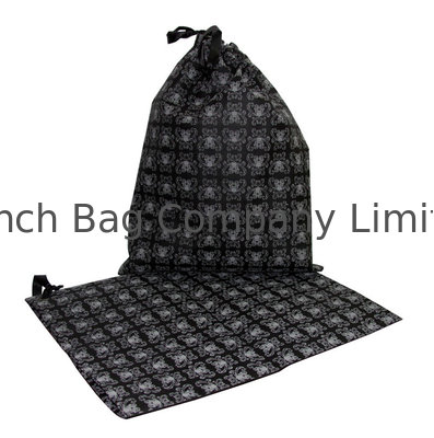 Black Eyelet Reusable Carrier Bags Non Woven Fabric