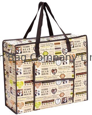 Glossy laminated foldable PP Woven Shopping Bag , Woven Tote Bag