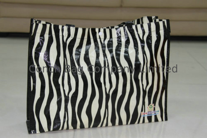 Multicolor Custom PP Woven Shopping Bag / Eco Friendly Laminated Non-woven Garment Carrier Bags