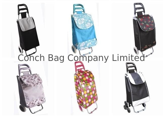 folding shopping trolley bag with two wheels
