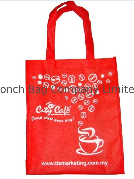 Red Logo Printing Non Woven Fabric Bags for Promotional Gift