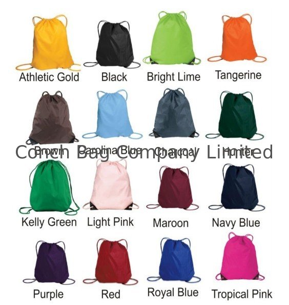 210D 190T PP Non Woven Bags / Heat Printing Polyester Drawstring Bag