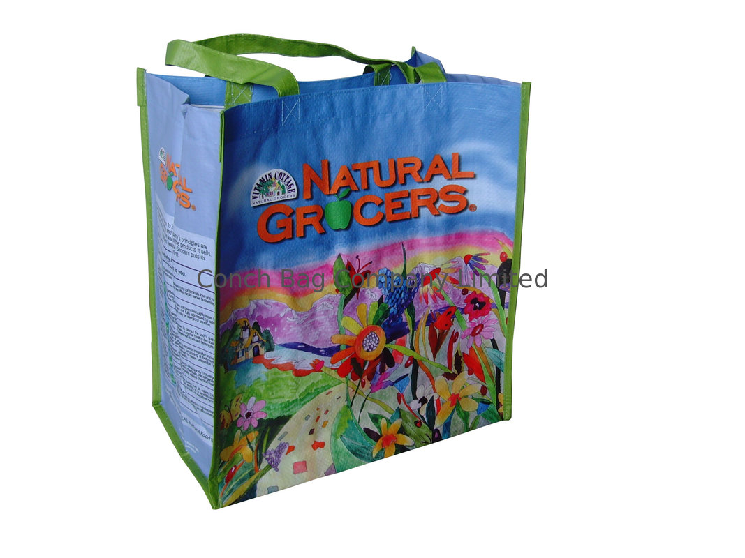 OEM Glossy Laminated PP Woven Bag / 120gsm Woven Fabric Bag