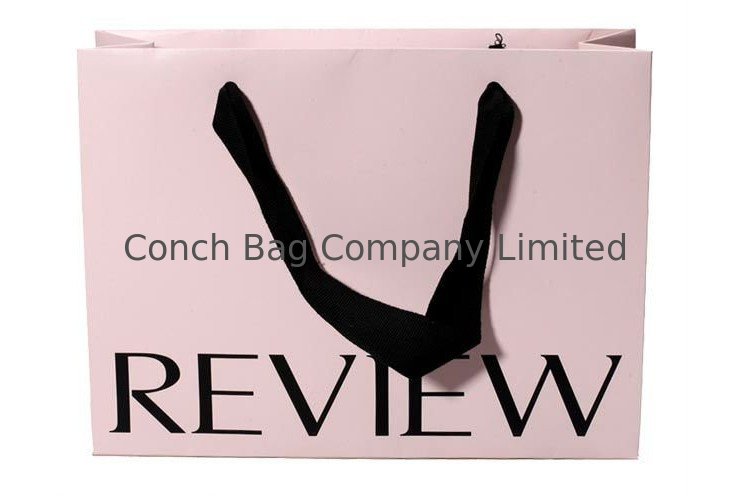 Customized Shoes Recycled Shopping Paper Bags with Flocking Print