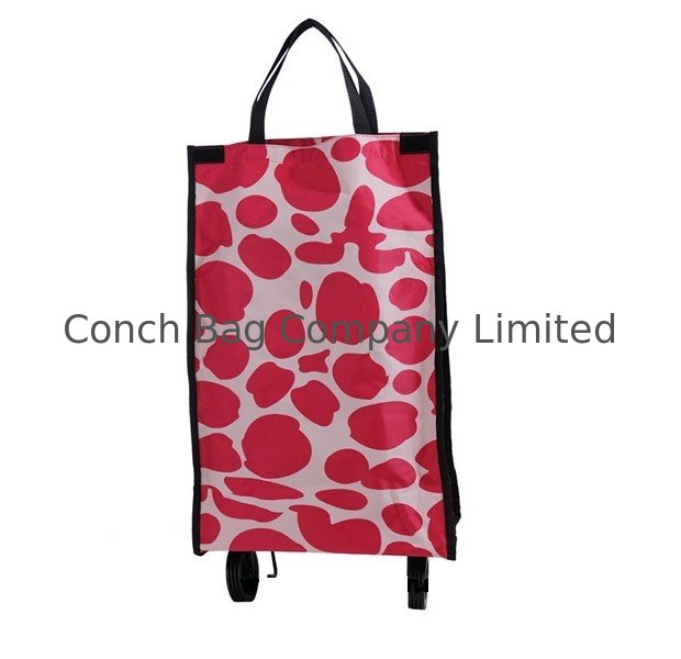 Lamination Non Woven Shopping Trolley Bag , Red Trolley Shopping Cart