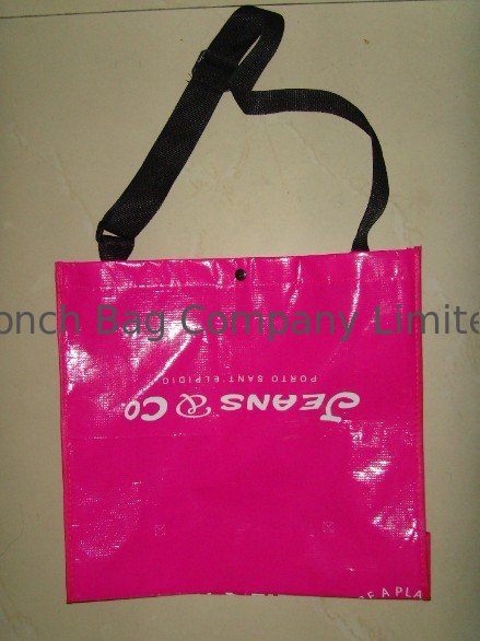 Sling 80gsm Non Woven Shoulder Bag with Logo Printing , Black