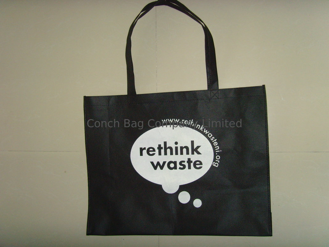 Reusable Black Non Woven Fabric Bags , non woven polypropylene bags