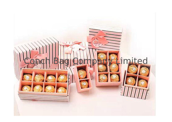 Stripe Pattern Different Size/Shape Cardboard Chocolate Strawberry Boxes