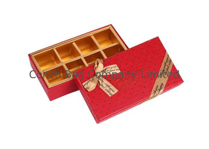 Dots Printing Trays Insert Red Recycled Cardboard Gift Boxes