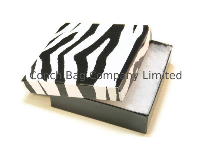Eco-friendly Zebra Print Recycled Cardboard Gift Boxes for Jewelry Display