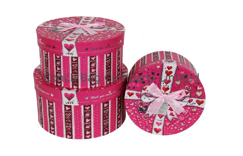 Round Hat Recycled Cardboard Gift Boxes , CMYK / Pantone box
