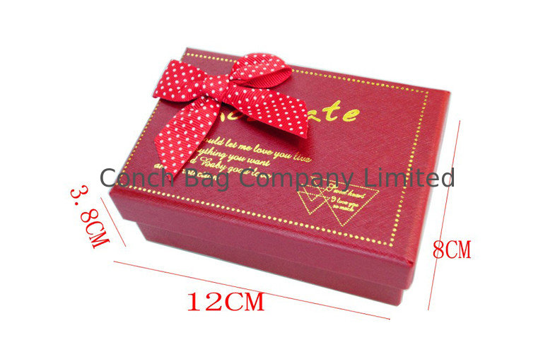 exquisite eco friendly cardboard chocolate gift box with lid ，1200g paper