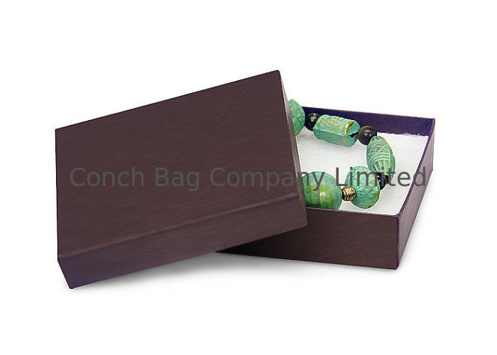 customized black Rectangle Recycled Cardboard Gift Boxes packaging jewelry bracelet