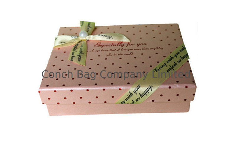 Pink Elegant Recycled Cardboard Gift Boxes for Chocolate Packaging