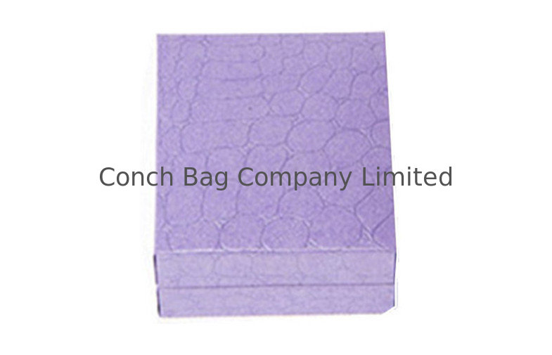 Custom Accepted Recycled Cardboard Gift Box Elegant Small Purple Jewelry Box