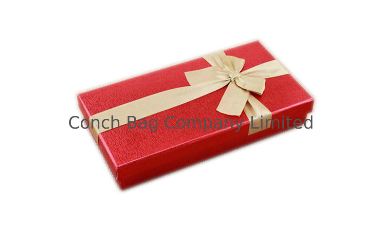 Red Recycled Cardboard Gift Boxes / Empty Chocolate Packaging Box
