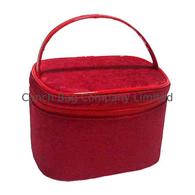 Custom Cosmetic Clear PVC Bags Red 