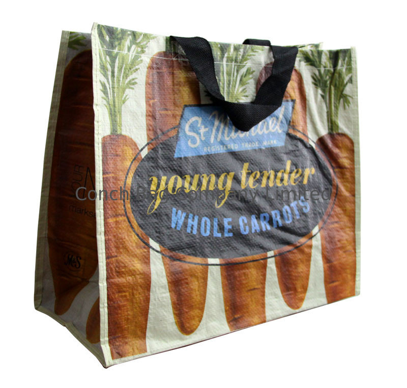 Graffiti PP Woven Shopping Bags Flower Pattern