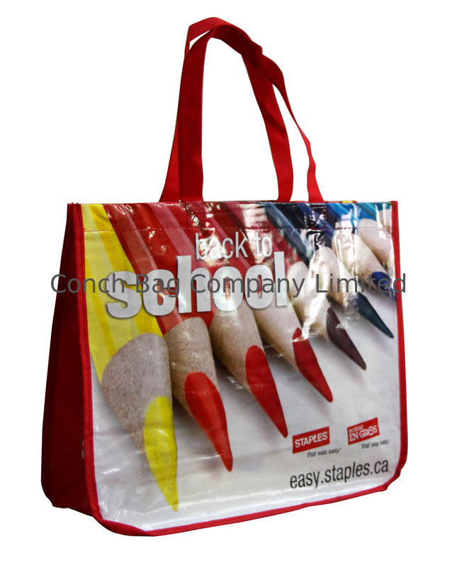 Customized PP Woven Shopping Bags College Style