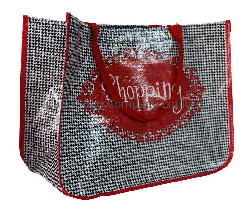 Environmental Water Proof PP Woven Shopping Bags With 4C Printing