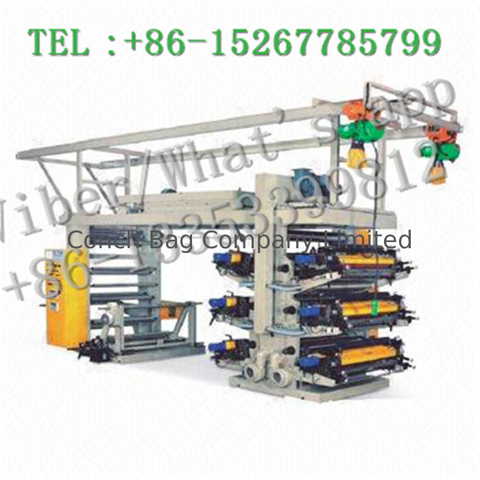 6 Colors PP Woven Bag Flexographic Printing Machine Automatically High Speed