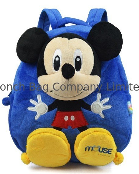 Blue Personalised Mickey Mouse Backpack For Toddler ,  Eco Friendly