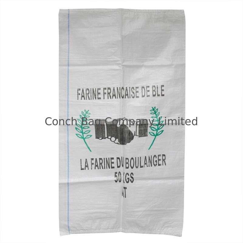 White PP Woven Bags 50kgs Wheat Packing Woven Polypropylene Bags Tear Resistant