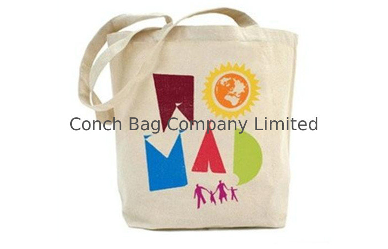 Customized monogrammed Printed Ecru Cotton cloth Tote bag For Promotion