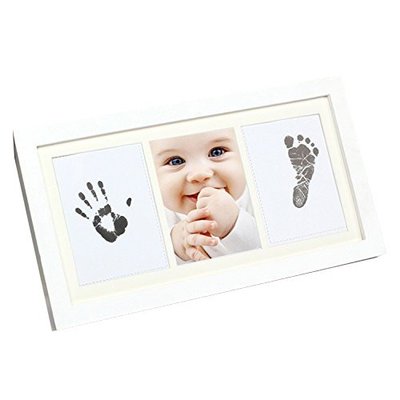 Baby first 12 months picture frame for DIY handprint and footprint first 12 months photo frame