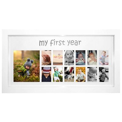 Baby First Year Photo Frames for DIY handprint and footprint first 12 months photo frame