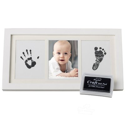 Baby First Year Photo Frames for DIY handprint and footprint first 12 months photo frame