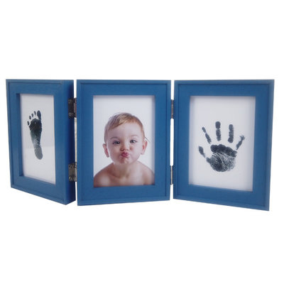 12 month picture frame for DIY handprint and footprint molduras para keepsake photo frame