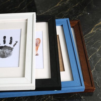 12 month picture frame for DIY handprint and footprint molduras para keepsake photo frame