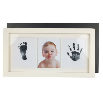 12 month picture frame for DIY handprint and footprint molduras para keepsake photo frame
