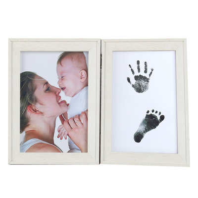 Baby picture frames for DIY handprint and footprint molduras paraone bulk goods name baby frame