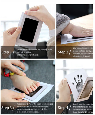 Baby first 12 months picture frame for DIY handprint and footprint molduras paraone keepsake photo frame