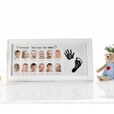 Simple design New style baby white picture my first year 12 months photo frame