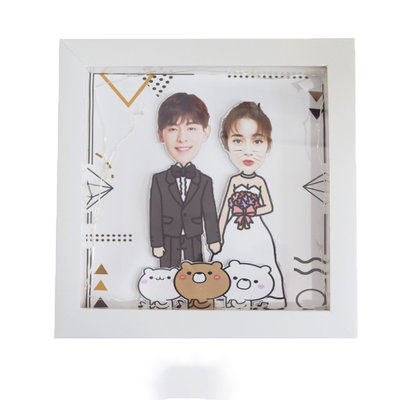 Hot Selling 3D Wood Shadow Box Photo Frame Craft Display Picture Frame Wall Mount marcos 3d