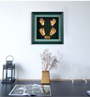 23*23 3D Wall Mounted White Green Square baby keepsake shadow box frame marcos 3d 23*23 3D Wall Mounted White Green Squa