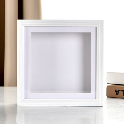 23*23 3D Wall Mounted White Green Square baby keepsake shadow box frame marcos 3d 23*23 3D Wall Mounted White Green Squa