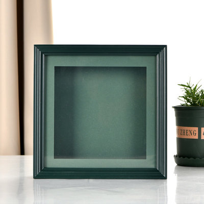 23*23 3D Wall Mounted White Green Square baby keepsake shadow box frame marcos 3d 23*23 3D Wall Mounted White Green Squa