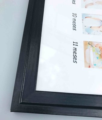 Baby 12 month photo frame, One year old baby record frame, 25x45cm mat frame